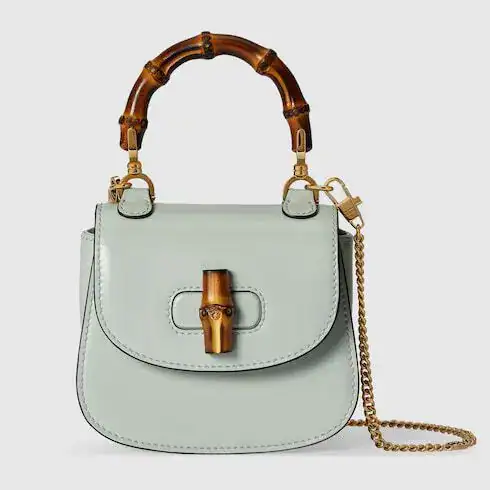 Gucci Bamboo 1947 Mini Bag - Pale Green Leather | Editorialist
